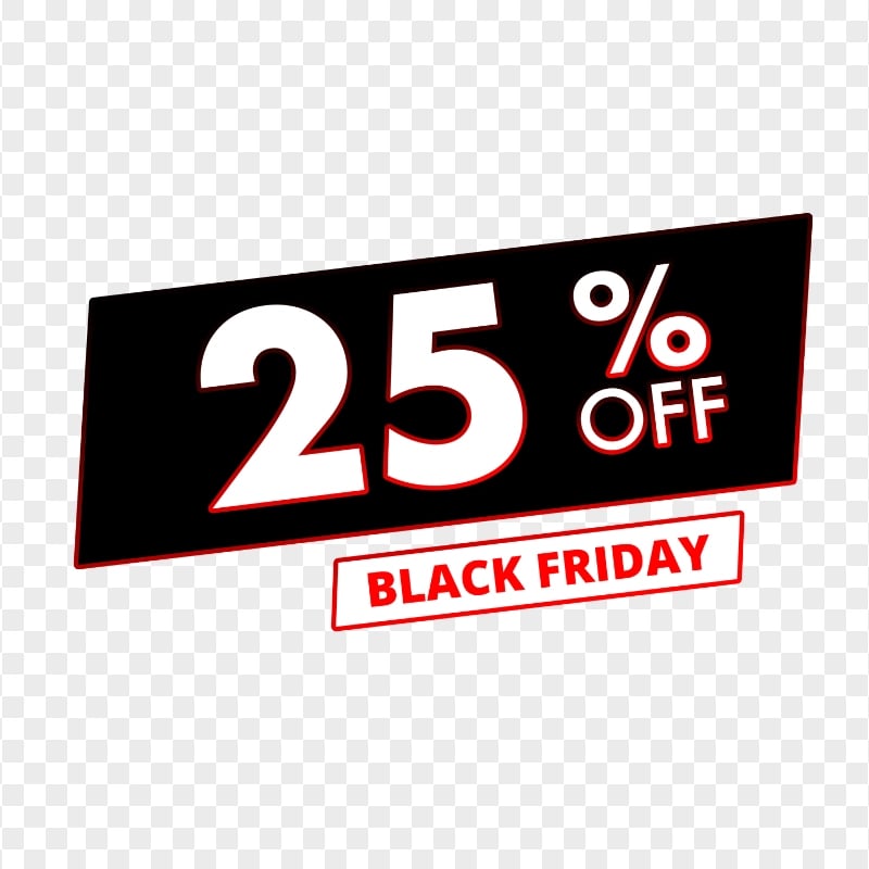 Download 25% Off Sale Black Friday Discount Sign PNG | Citypng