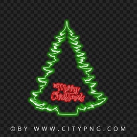 HD Creative Red Neon Christmas Tree PNG | Citypng