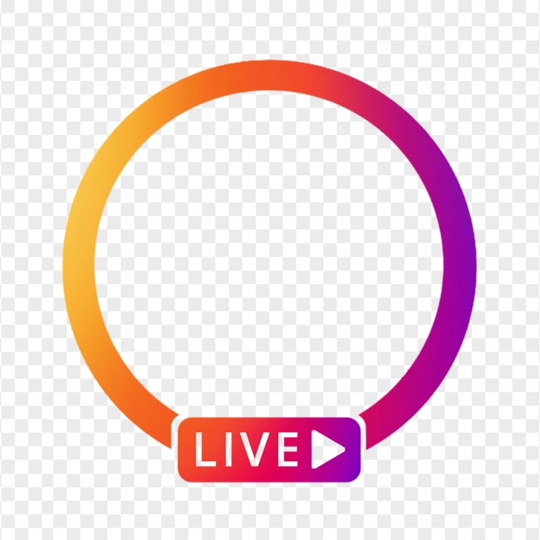 Instagram Live Button With Play Icon | Citypng