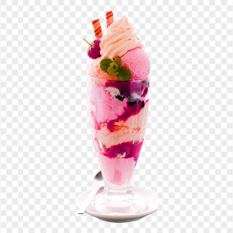 Sundae Smoothie Milkshake Ice Cream Glass Cup PNG | Citypng