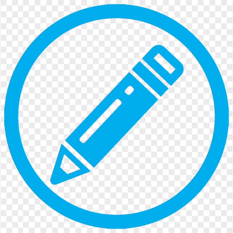 HD Light blue Round Pencil Icon PNG | Citypng