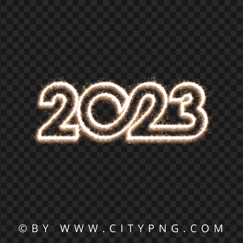 Sparkling 2023 Text Logo Sign HD PNG | Citypng