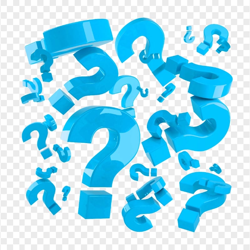 HD 3D Blue Question Marks Icons Pattern PNG | Citypng