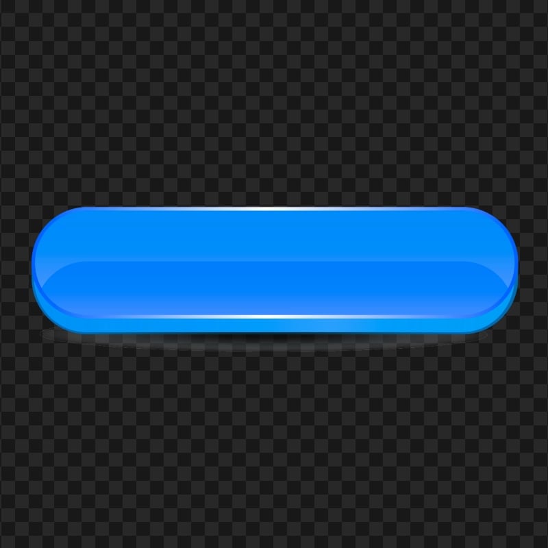 3D Blue Vector Blank Button HD PNG | Citypng