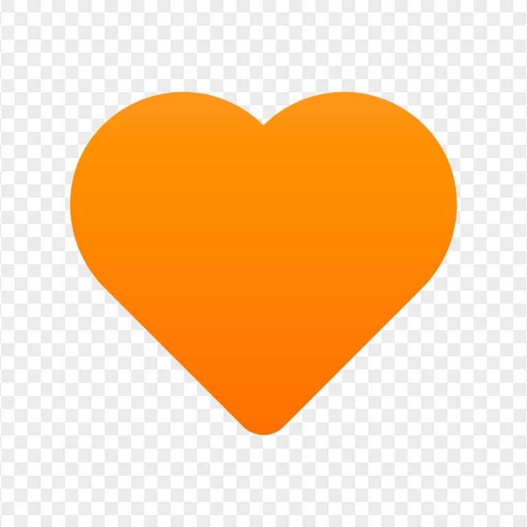 Friendly Intentions Orange Heart Shape PNG | Citypng