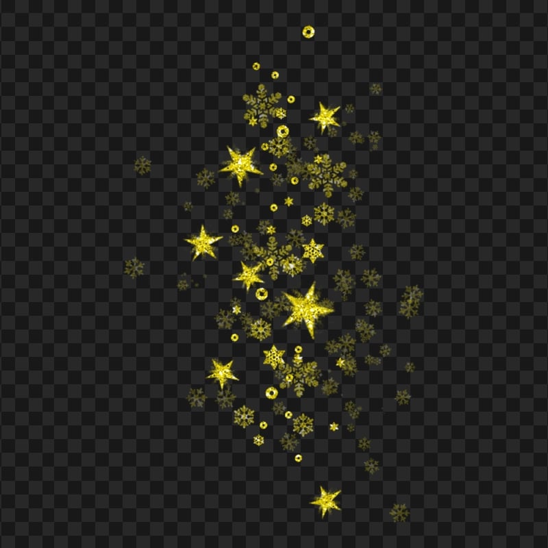 Yellow Shine Falling Stars Effect Transparent PNG | Citypng