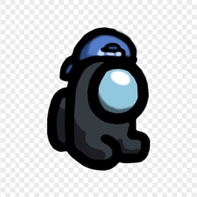 HD Black Among Us Character Back View PNG | Citypng