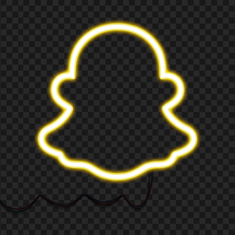 HD Yellow Snapchat Neon Logo With El Wire PNG | Citypng