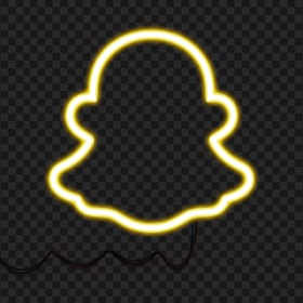 HD Yellow Snapchat Neon Logo PNG | Citypng