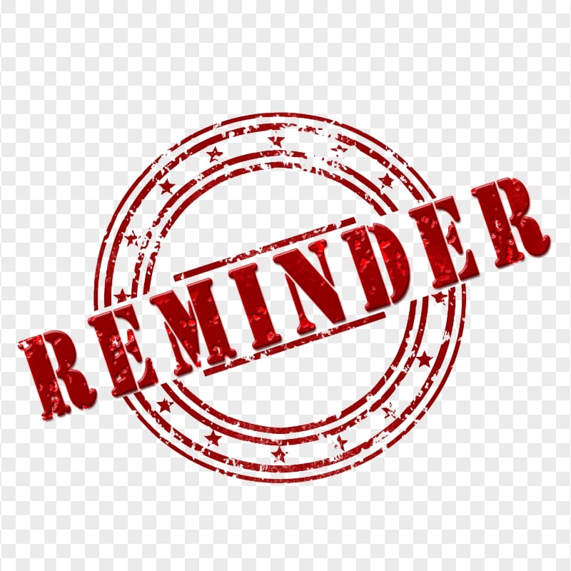 Reminder Red Round Stamp HD PNG | Citypng