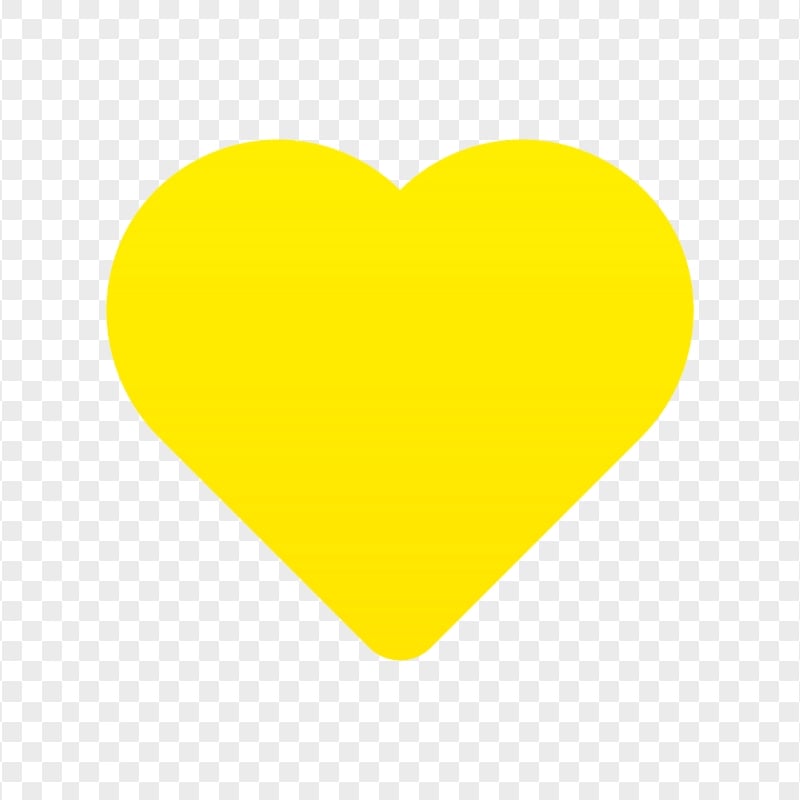Friendship Yellow Minimal Heart Shape PNG | Citypng