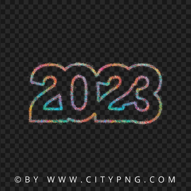 Sparkling Colorful 2023 FREE PNG | Citypng