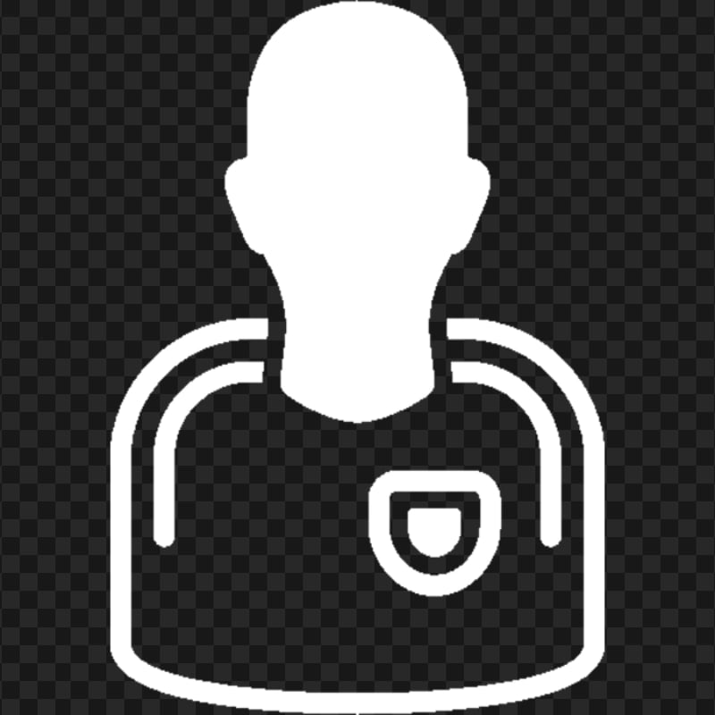 White Football Player Icon Silhouette | Citypng