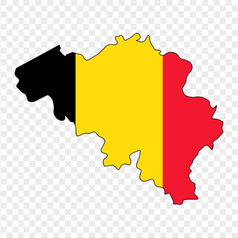 Belgium Map With Flag Transparent Background | Citypng