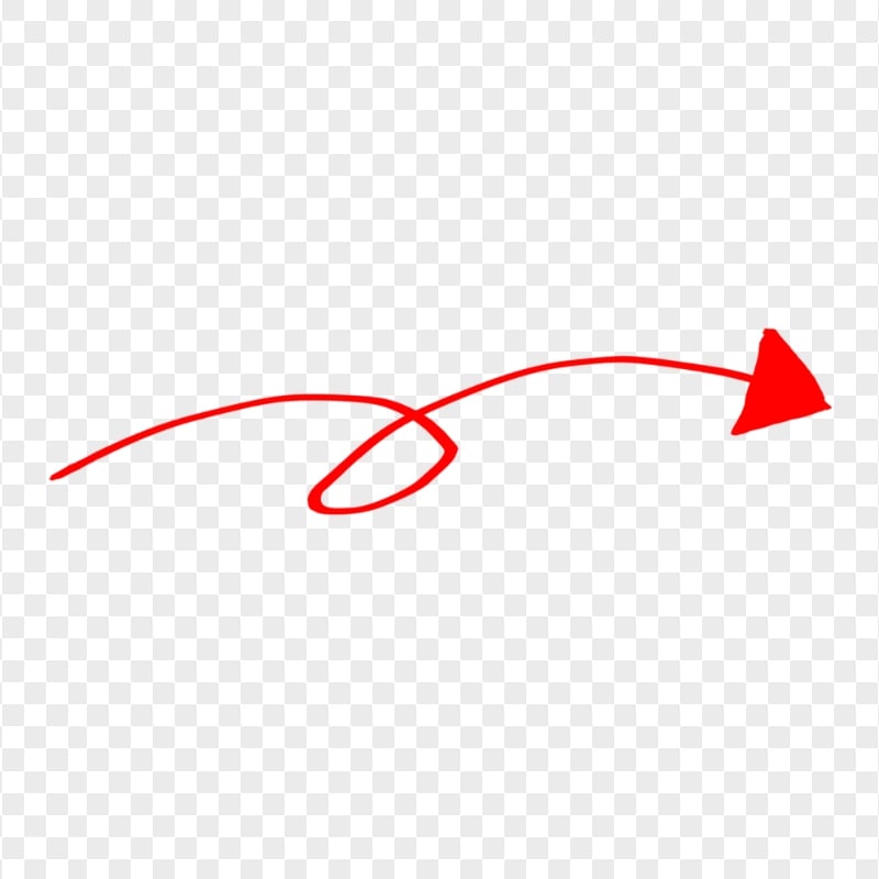 HD Red Line Art Drawn Arrow Pointing Right PNG | Citypng