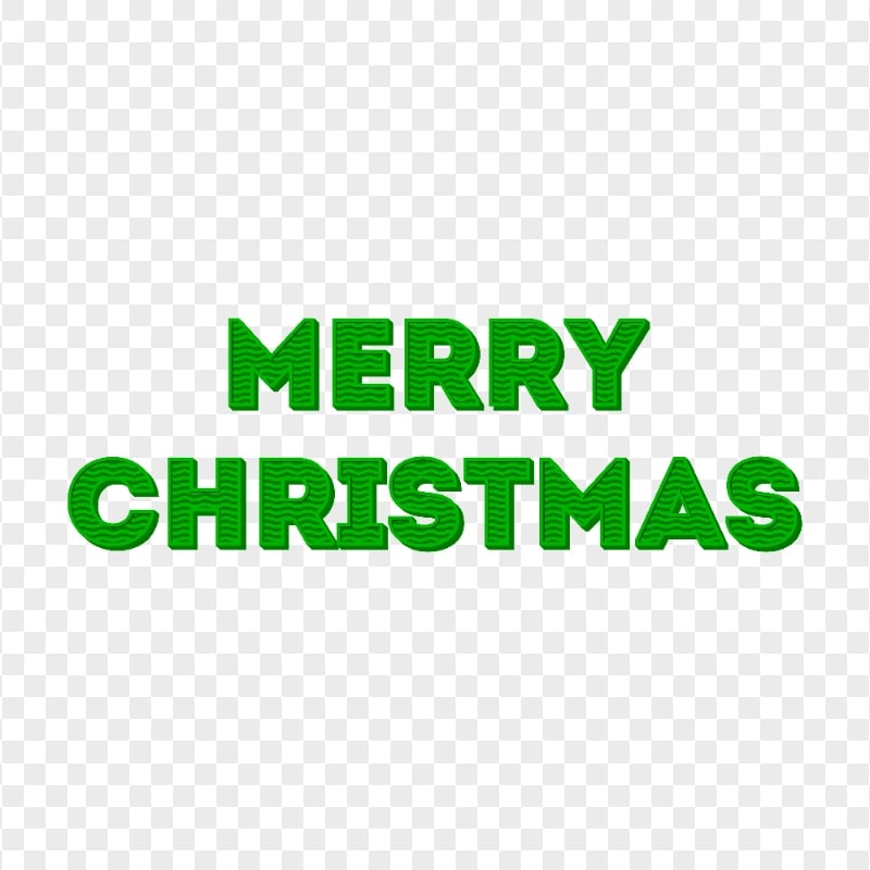 Merry Christmas Green Text Art PNG | Citypng