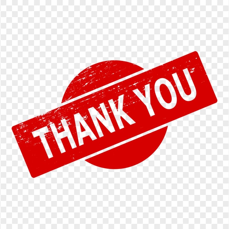 HD Thank You Red Text Stamp PNG | Citypng