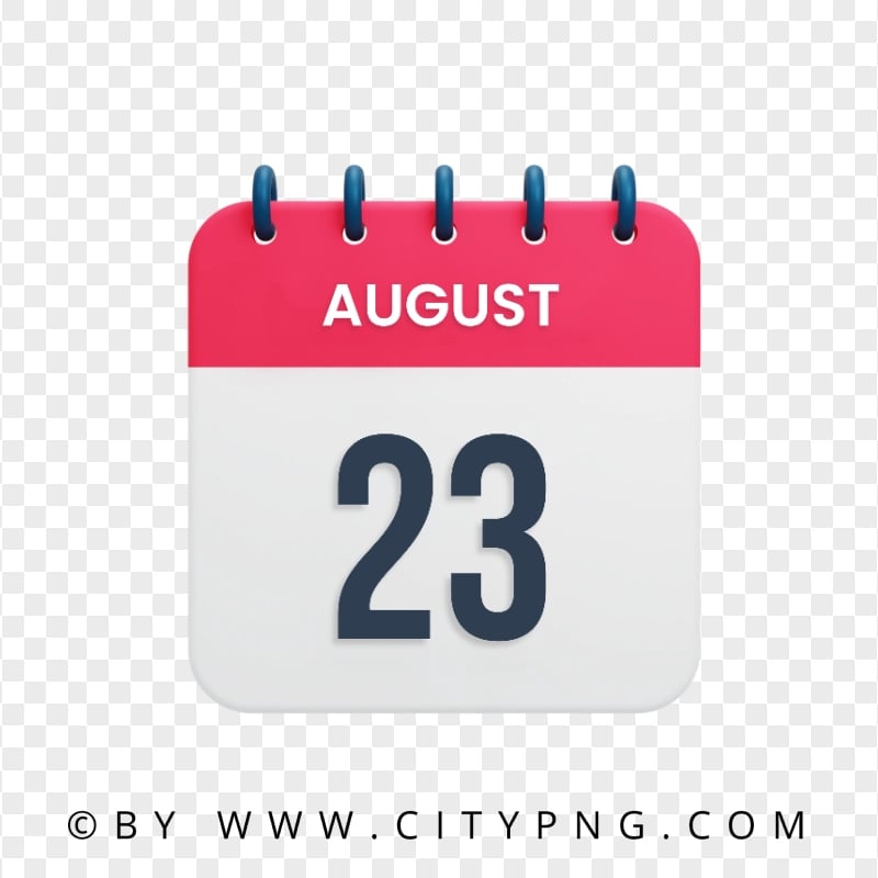 HD PNG August 23th Date Vector Calendar Icon | Citypng