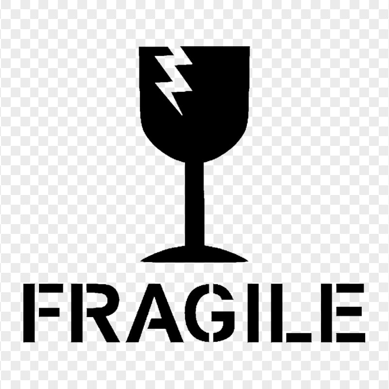 Fragile Label Black And White