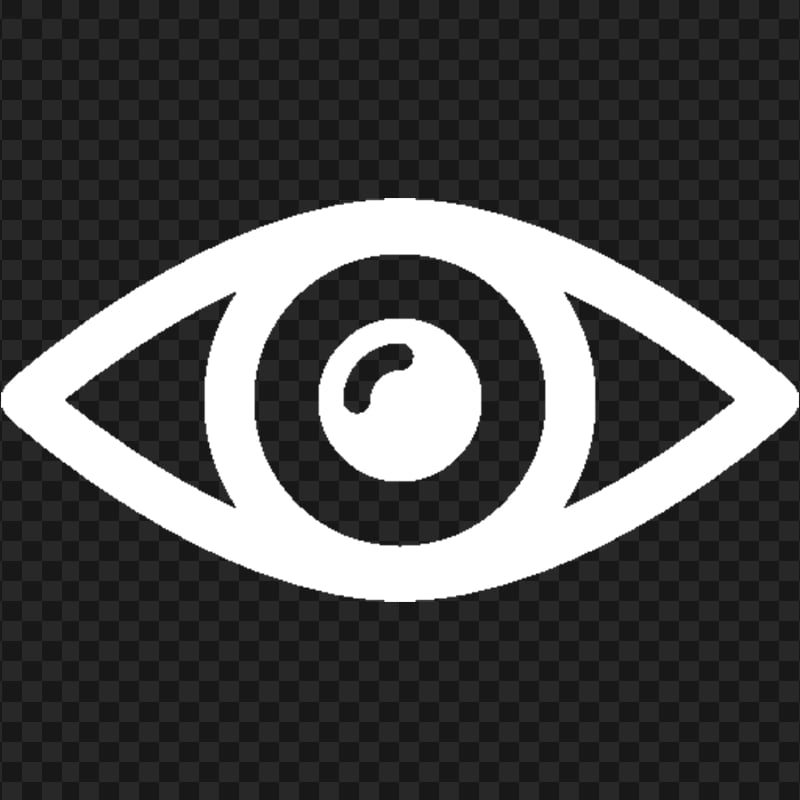 Eye View Watching White Icon HD PNG | Citypng