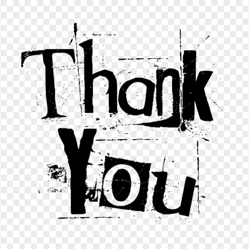 HD Black Thank You Vintage Stamp Text PNG | Citypng