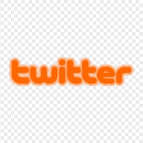 HD Twitter Orange Text Logo PNG | Citypng