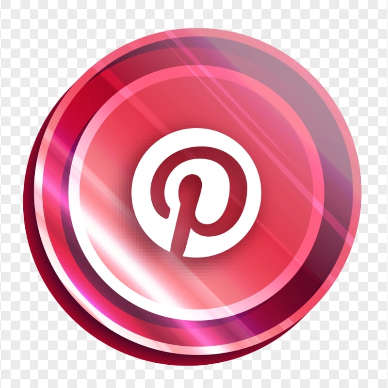Illuminated Bright Round Pink Pinterest Logo Icon | Citypng