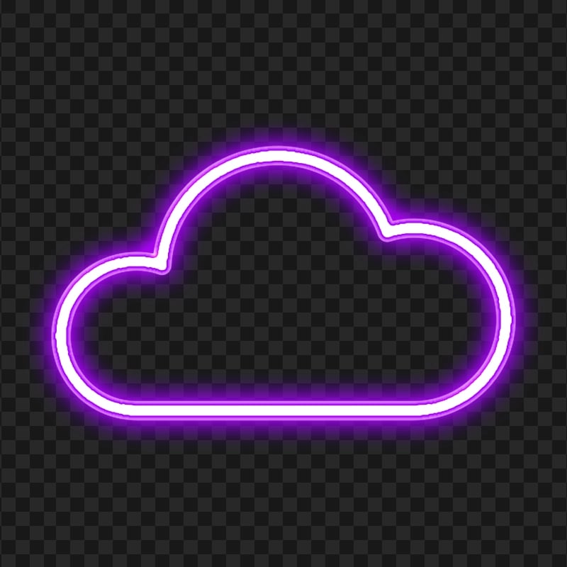 Transparent HD Purple Light Neon Cloud Icon | Citypng