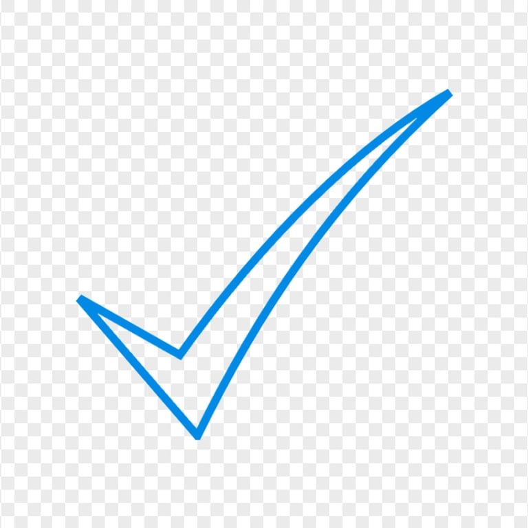 Ticke Mark Check Blue Outline Icon PNG | Citypng