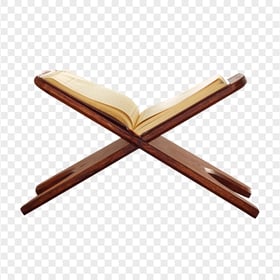 HD Mushaf قرآن Holy Quran Koran On A Wooden Stand Holder PNG | Citypng