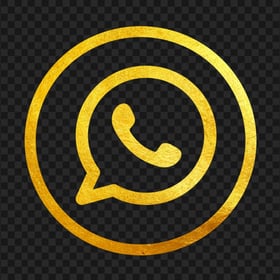 HD Gold & Black Luxury Whatsapp Wa Watsup Logo Icon PNG | Citypng
