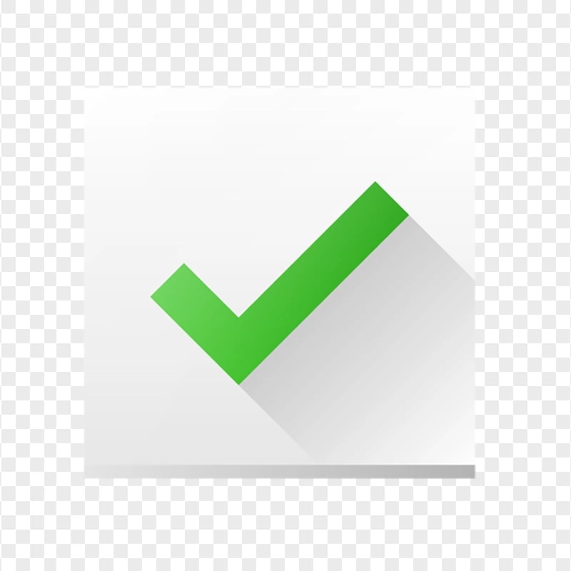 White & Green Check Mark Square Icon PNG | Citypng