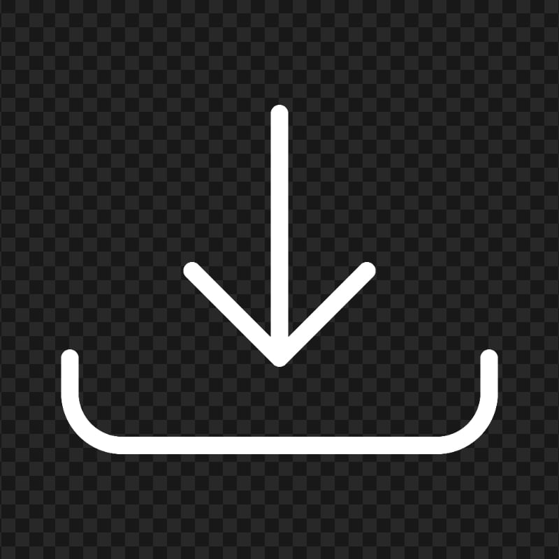 Download Downloading Save White Icon Button PNG | Citypng