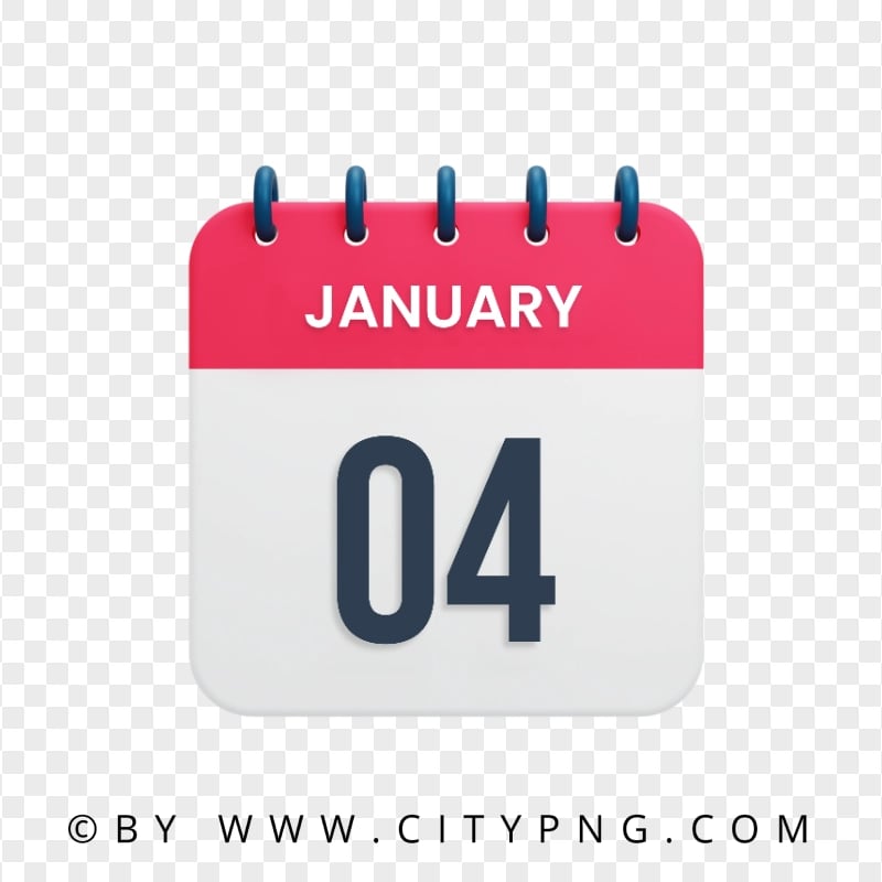4th January Date Vector Calendar Icon HD Transparent PNG | Citypng