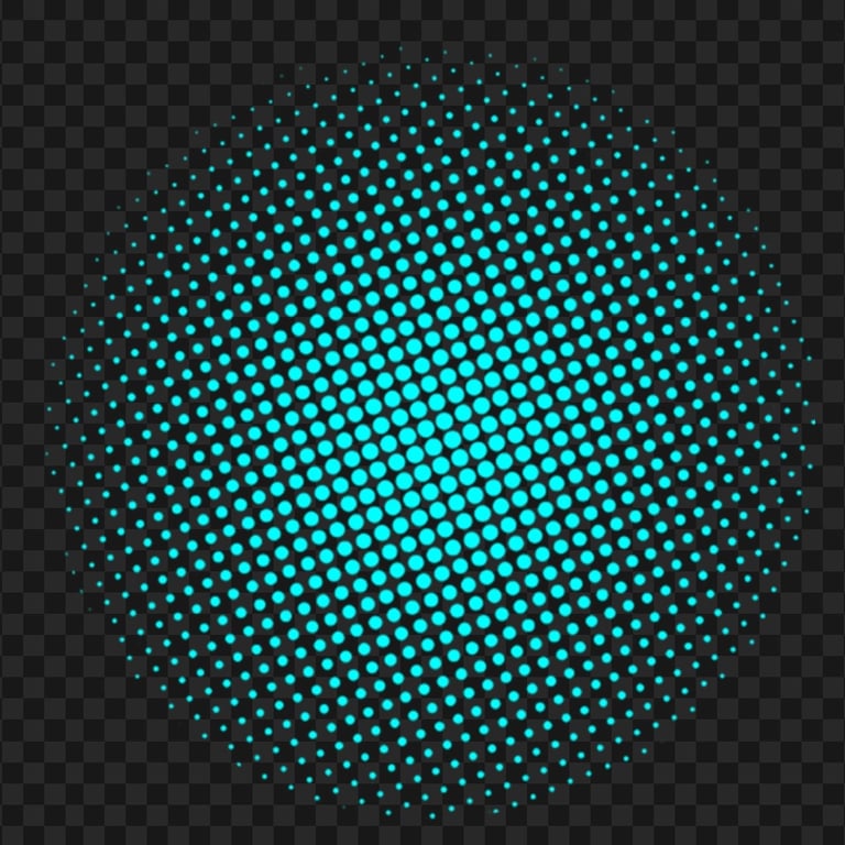 HD Blue Turquoise Halftone Circle Dots PNG | Citypng