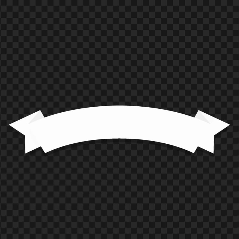 Transparent White Ribbon Banner