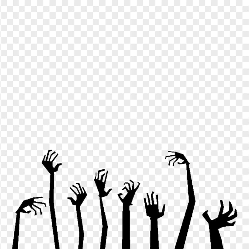 Zombie Hands Silhouette