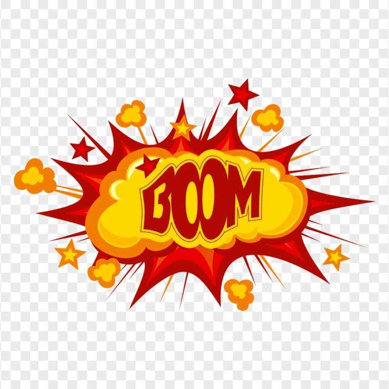 HD Comic Cartoon Boom Explosion PNG | Citypng