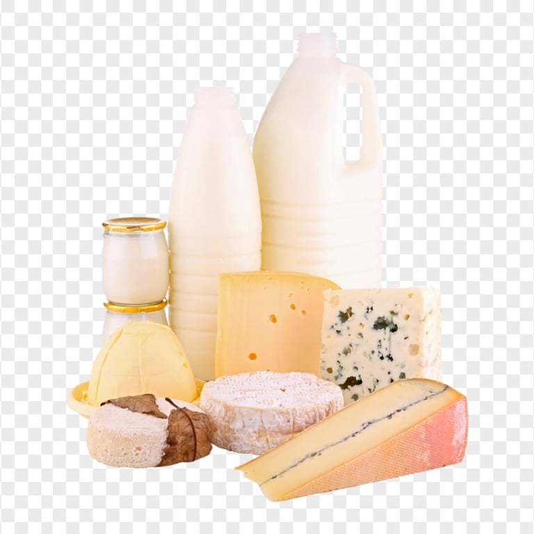 Various Milk Dairy Products Cheeses PNG | Citypng