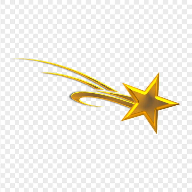Yellow Gold Falling Star PNG | Citypng