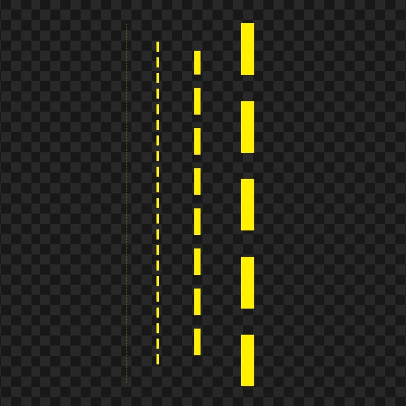 Download Four Yellow Dashed Lines PNG | Citypng