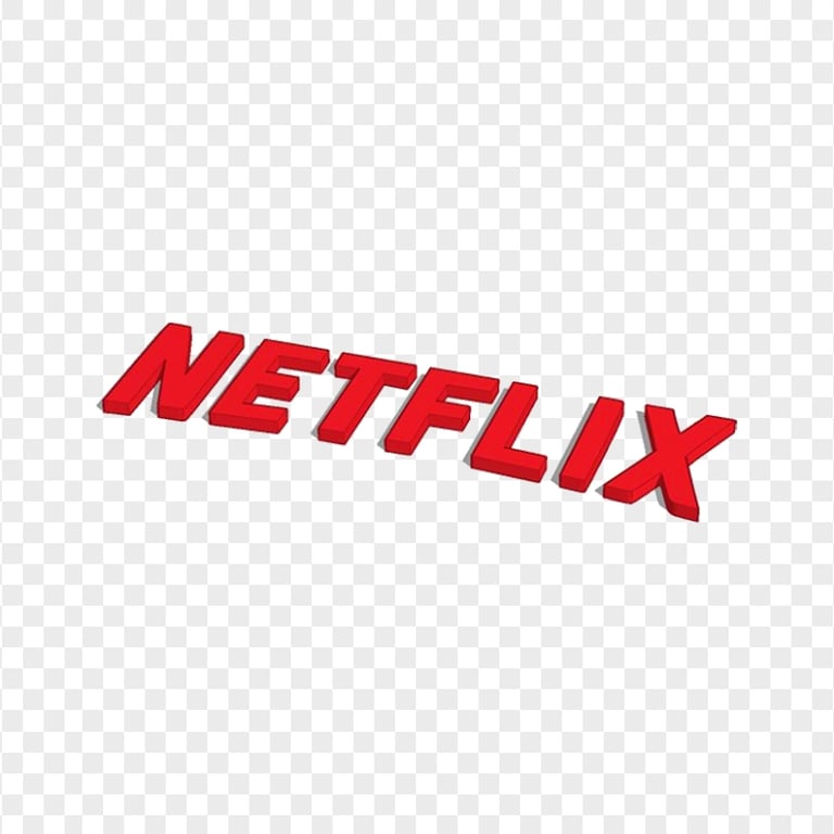 Red Rectangle Contains White Netflix Logo Text | Citypng