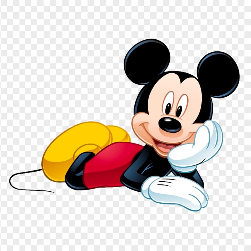 Mickey Mouse Lying Down PNG Image | Citypng