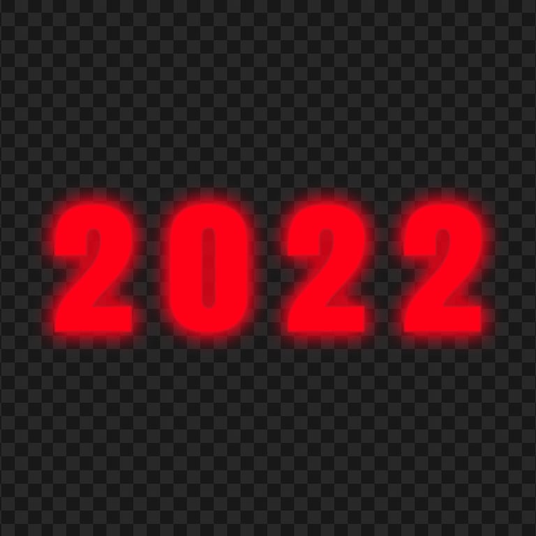 Red Glowing 2022 Text Download PNG | Citypng