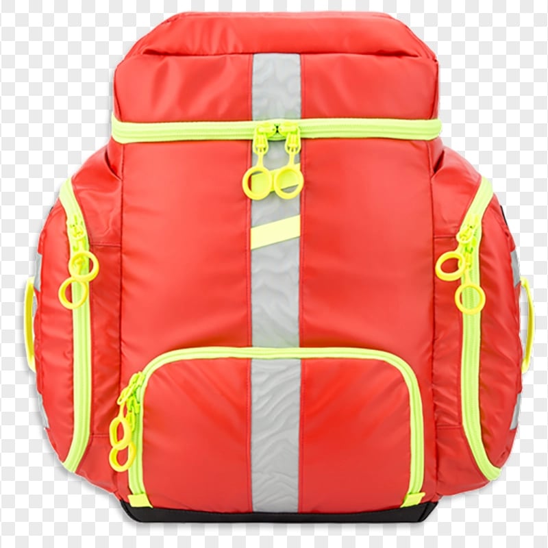 Red Yellow Fluo Emergency Back Bag First Aid | Citypng