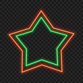 PNG Glowing Red Star Neon | Citypng