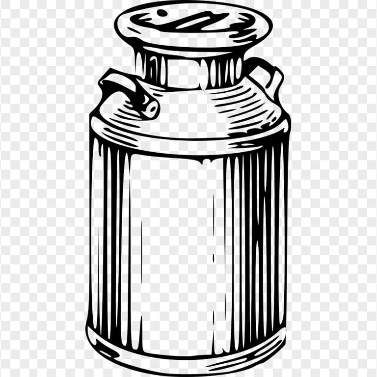 HD Milk Churn Can Container Drawing PNG | Citypng