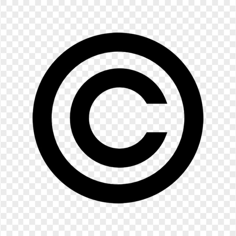 Copyright Round White Logo Icon HD PNG | Citypng