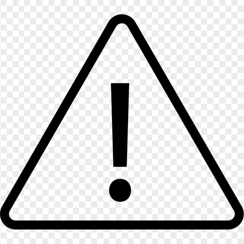 Black Caution Sign Triangle Vector Printable | Citypng