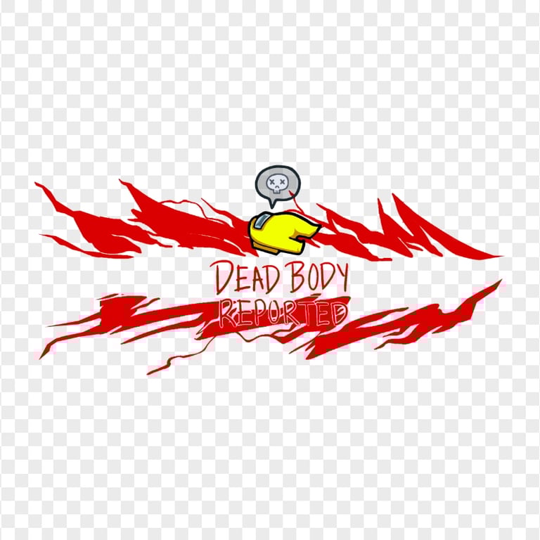 HD Among Us Yellow Character Reported Dead Body PNG | Citypng
